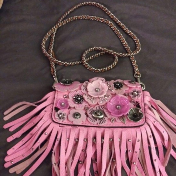 Coach | Bags | Coach Tea Rose Fringe Crossbody | Poshmark